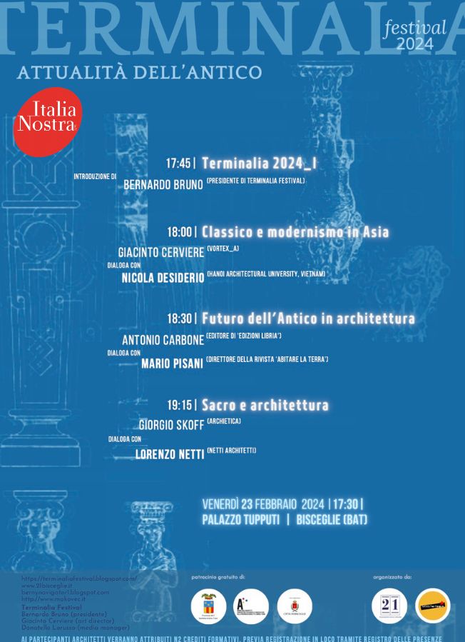 Terminalia festival: dal 23 al 25 febbraio appuntamento a Bisceglie